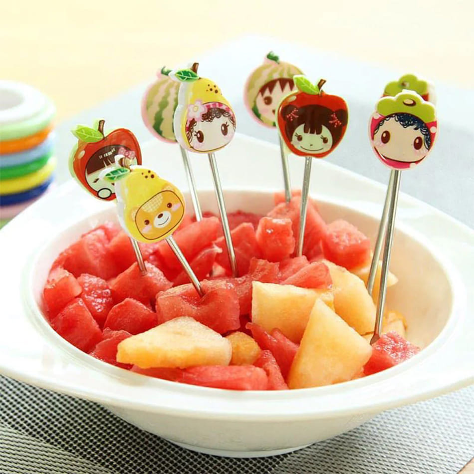 fruit fork set with stand